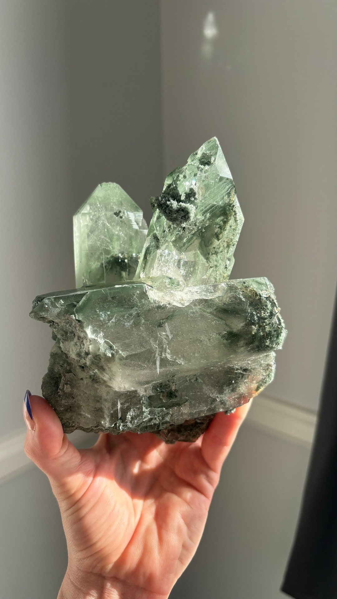 Large Twin Himalayan Quartz Points, Perfect Chlorite Phantoms and Nice ...