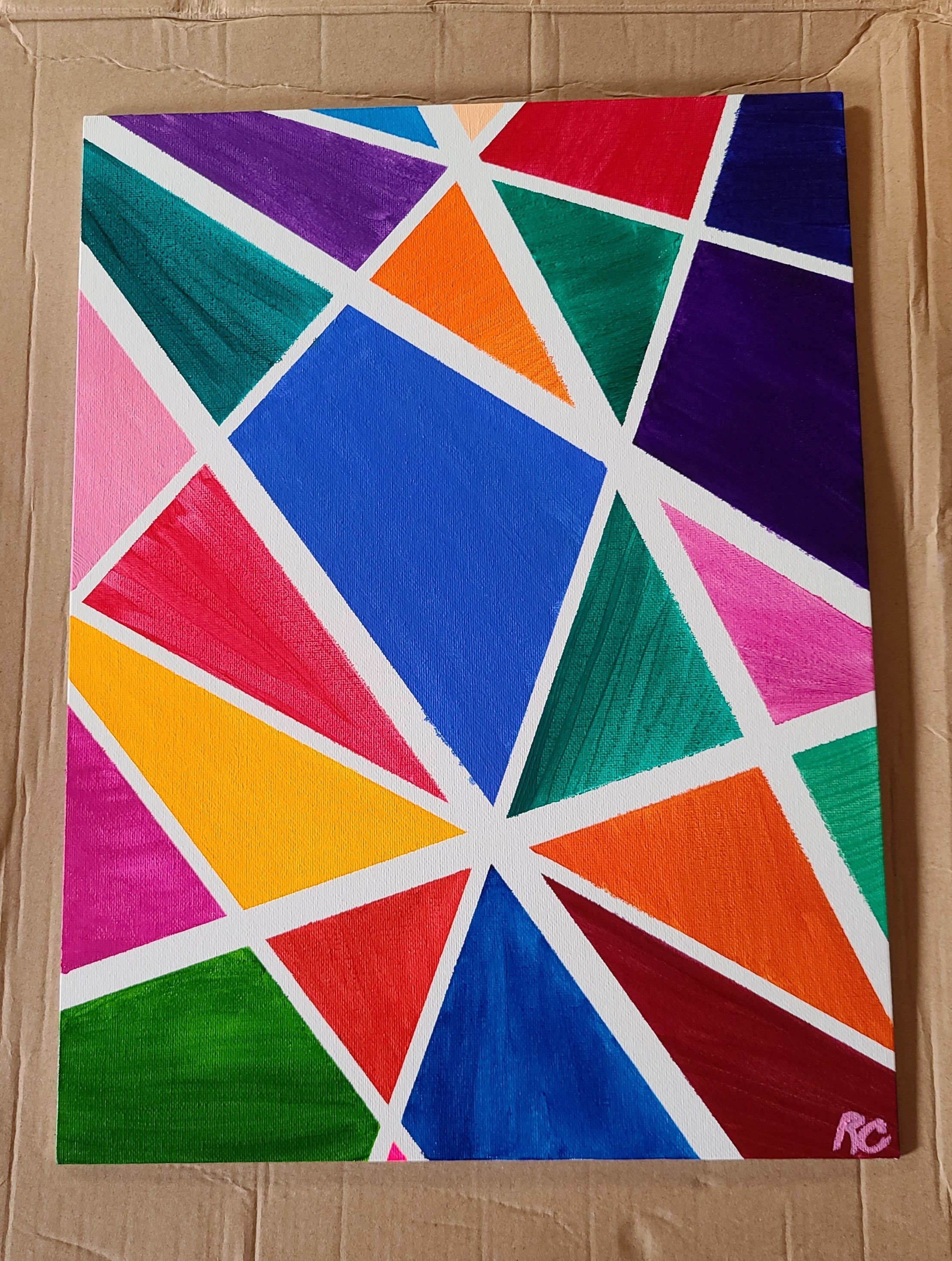 Acrylic Abstract in Canvas Board - Etsy