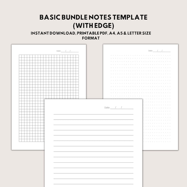 Notes Page With Date - Etsy