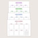 Horizontal Weekly Planner Printable, Pastel Color Planner, Weekly ...