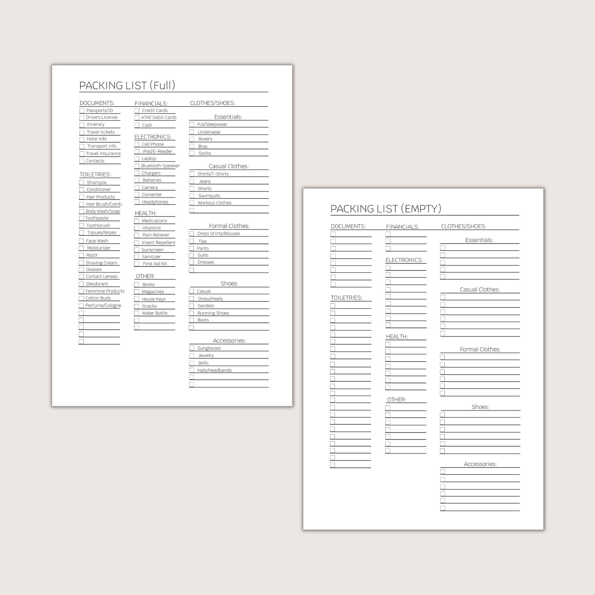 Printable Travel Planner, Vacation and Trip Itinerary Organizer, Budget ...