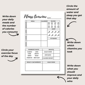 Fitness Planner Bundle, Workout Planner, Exercise Planner, Weekly ...