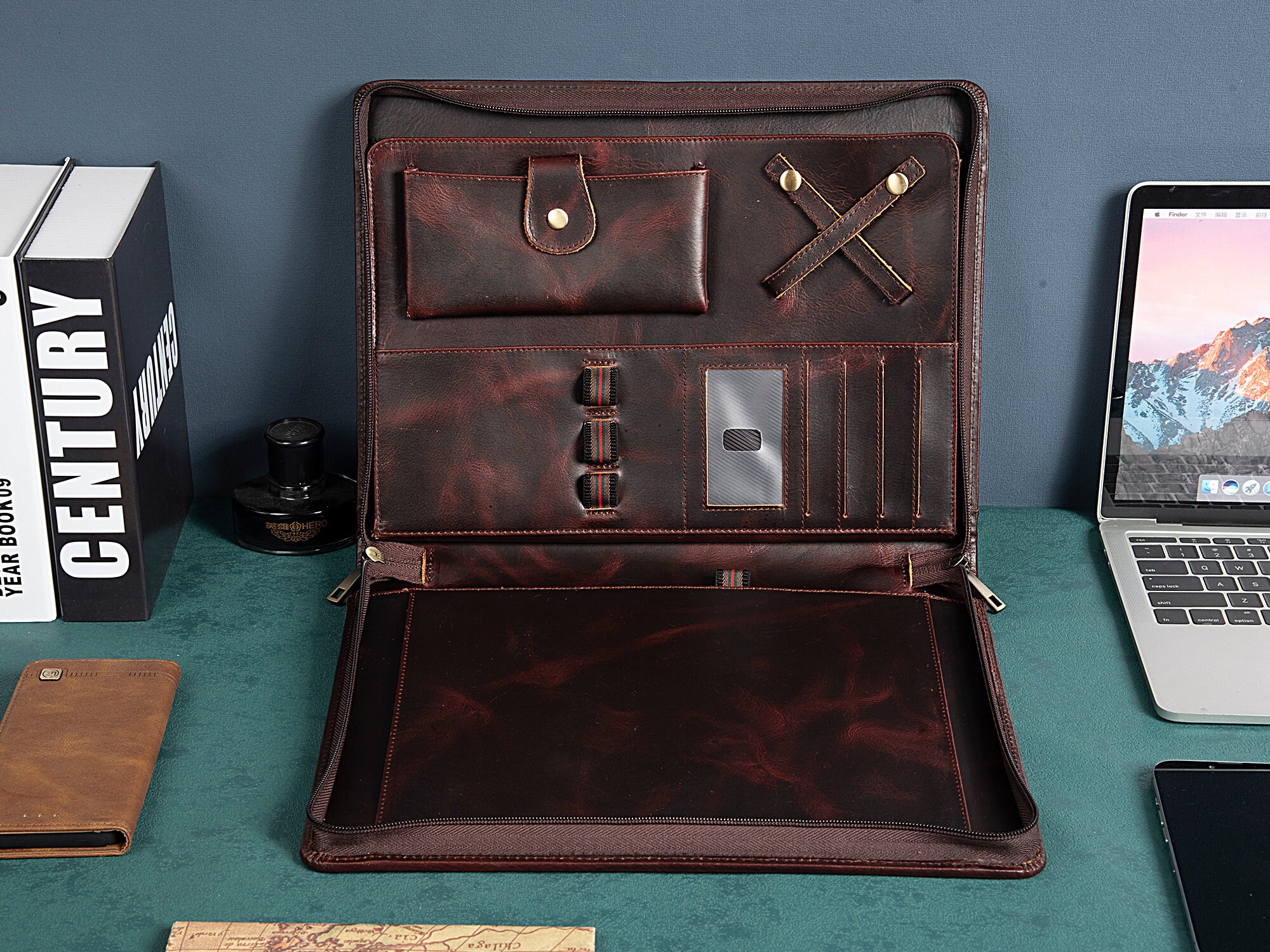 Padfolio for Men/women, Leather Padfolio, Leather Portfolio ...