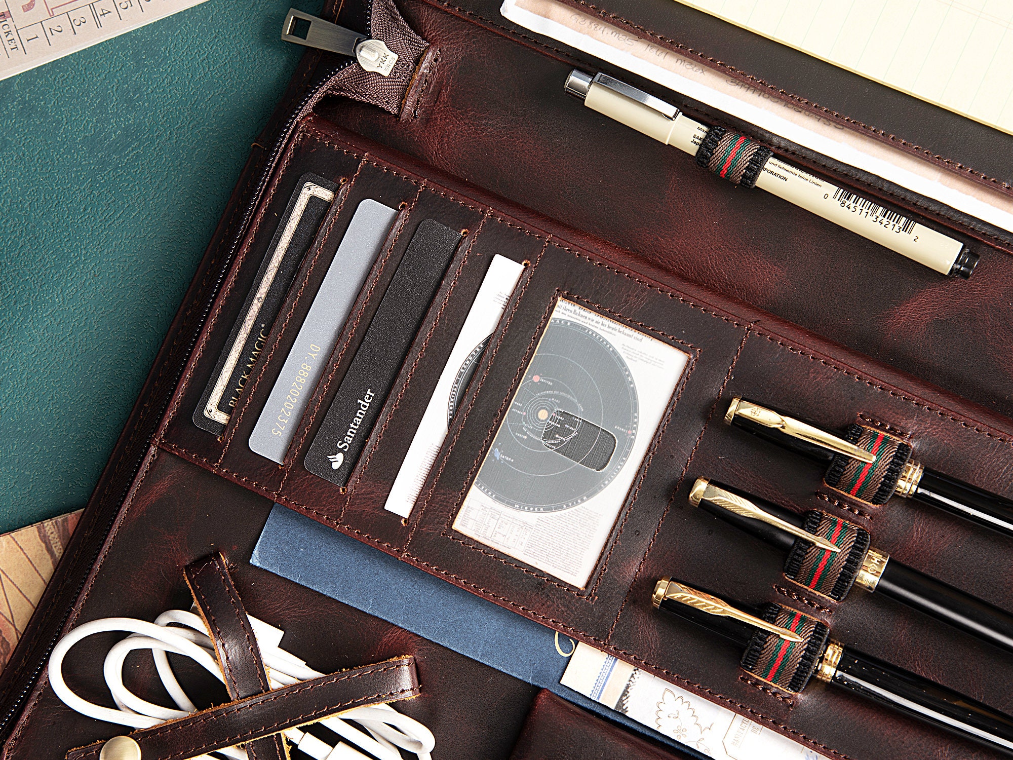 Padfolio for Men/women, Leather Padfolio, Leather Portfolio ...