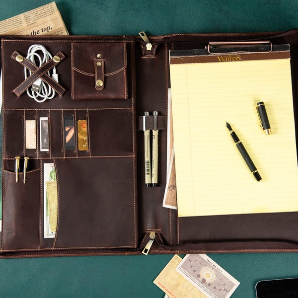 Leather Portfolio - Etsy