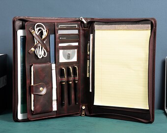 Leather Padfolio for Women - Etsy