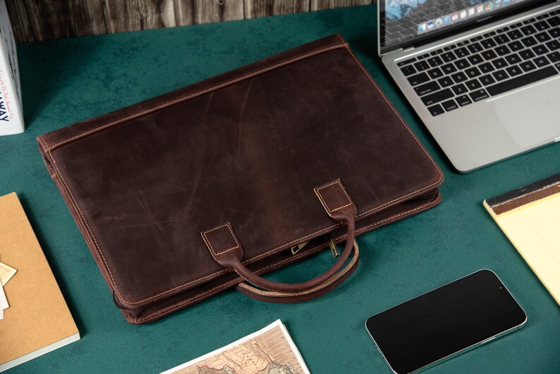 Leather Portfolios for Men, Business Portfolio Notebook, Professional ...