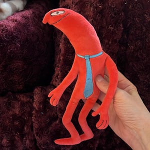 Smiling Friends Inspired Plush, Alan Red, Home Made Plushie for Grown ...