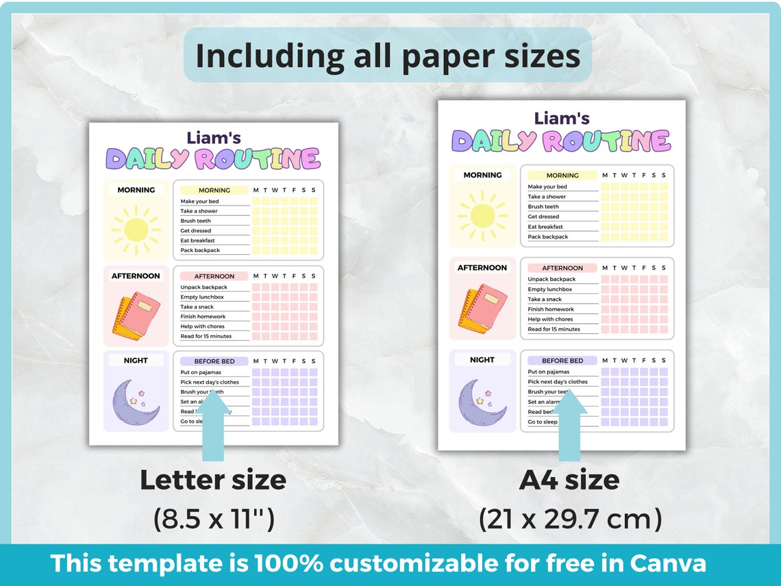 Chore Chart for Kids Bundle, Routine Chart, ADHD Chore Chart, Kids ...