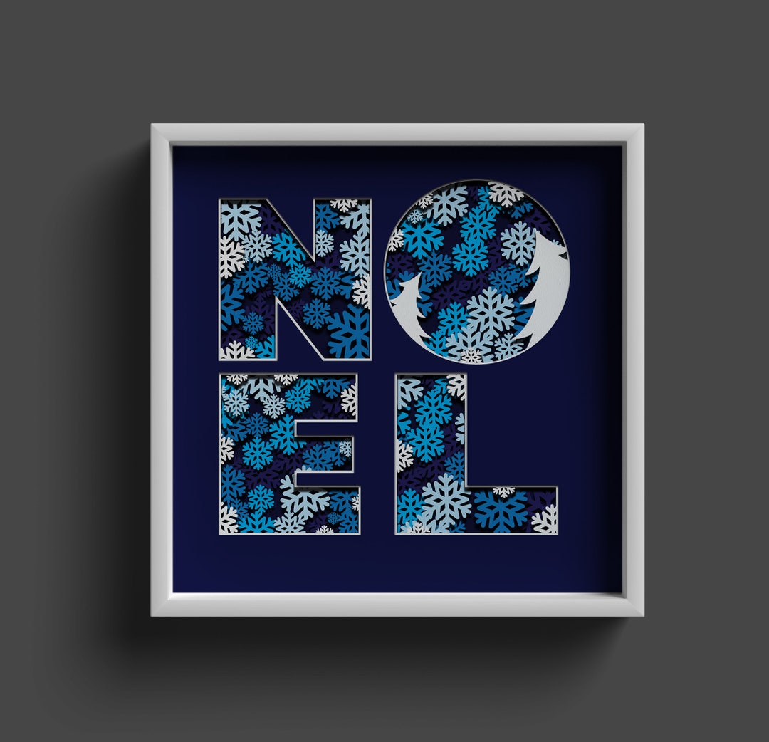 3D Noel SVG 3D Noel Frame SVG 3D Noel Snow SVG 3D Paper Cut Shadow Box ...