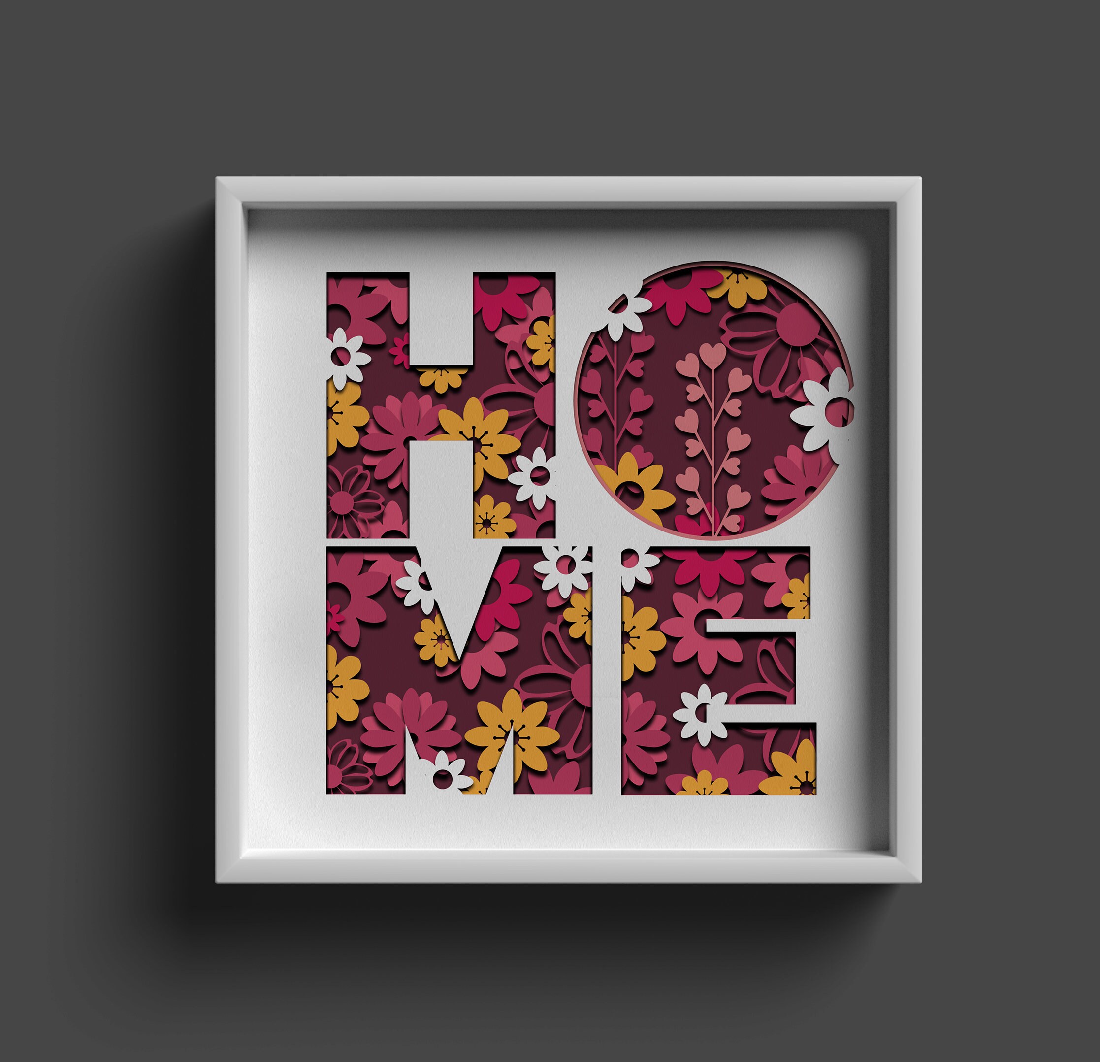 3D Home SVG 3D Home Frame SVG 3D Home Flowers SVG 3D - Etsy