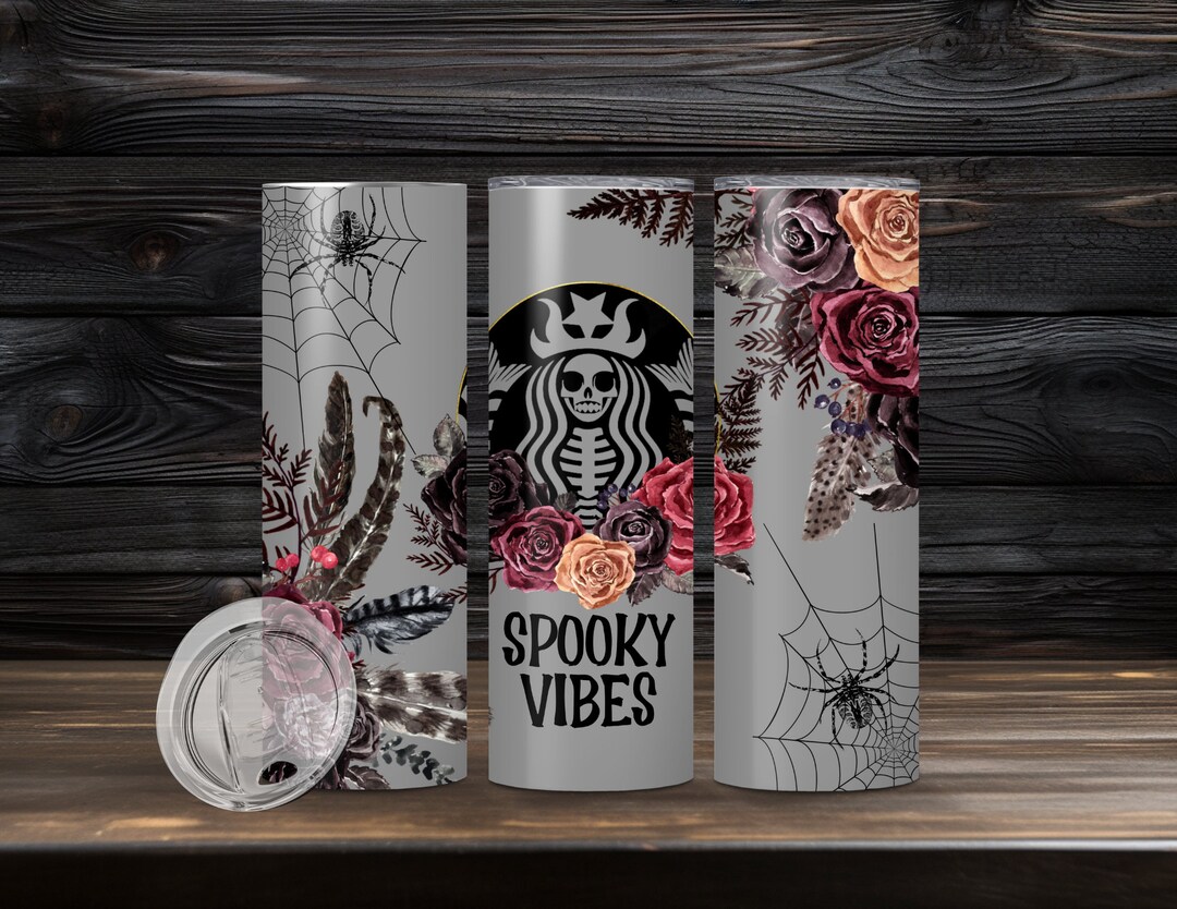 Skeleton, Starbucks Cup, Skinny Tumbler, Halloween Tumbler, Spooky ...