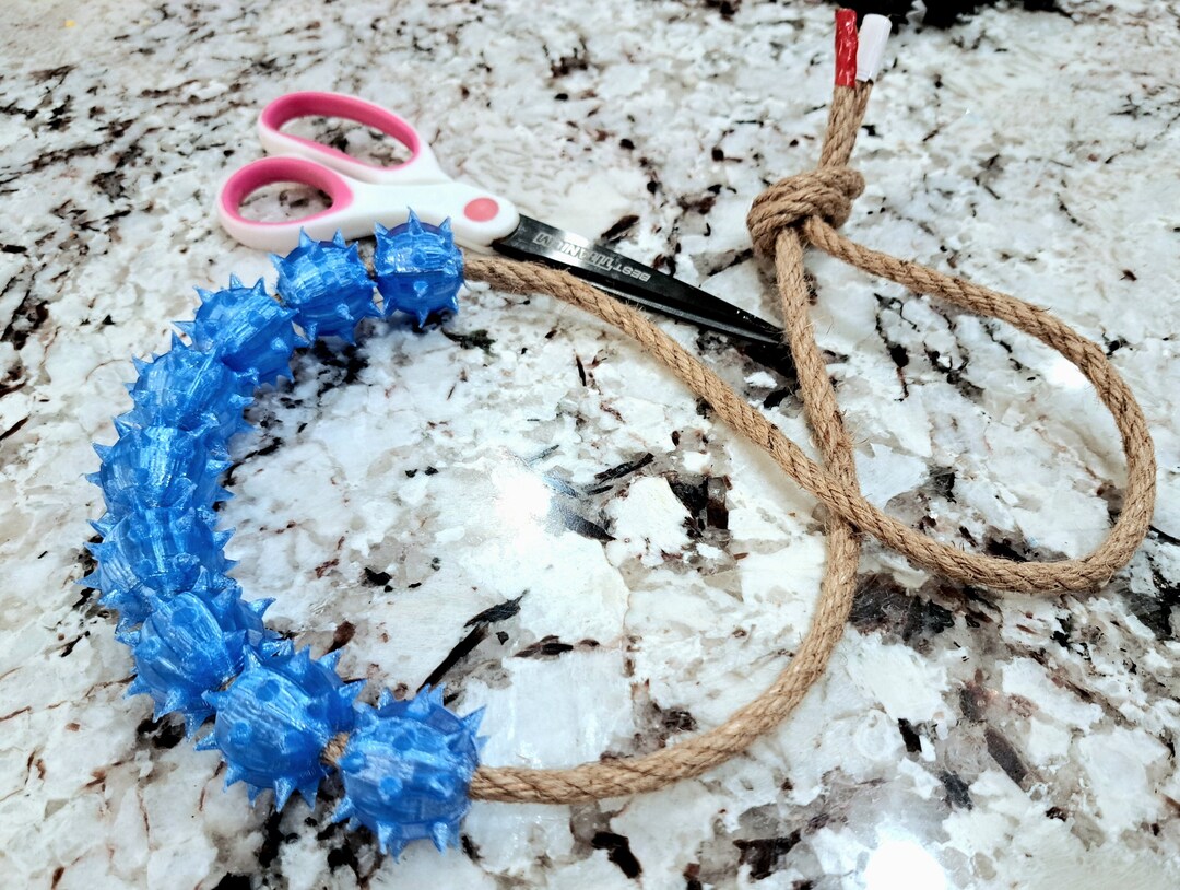 Spiked Necklace Whip W/ Jute Rope Cat of 9 Tails Rope Bondage Sensation ...