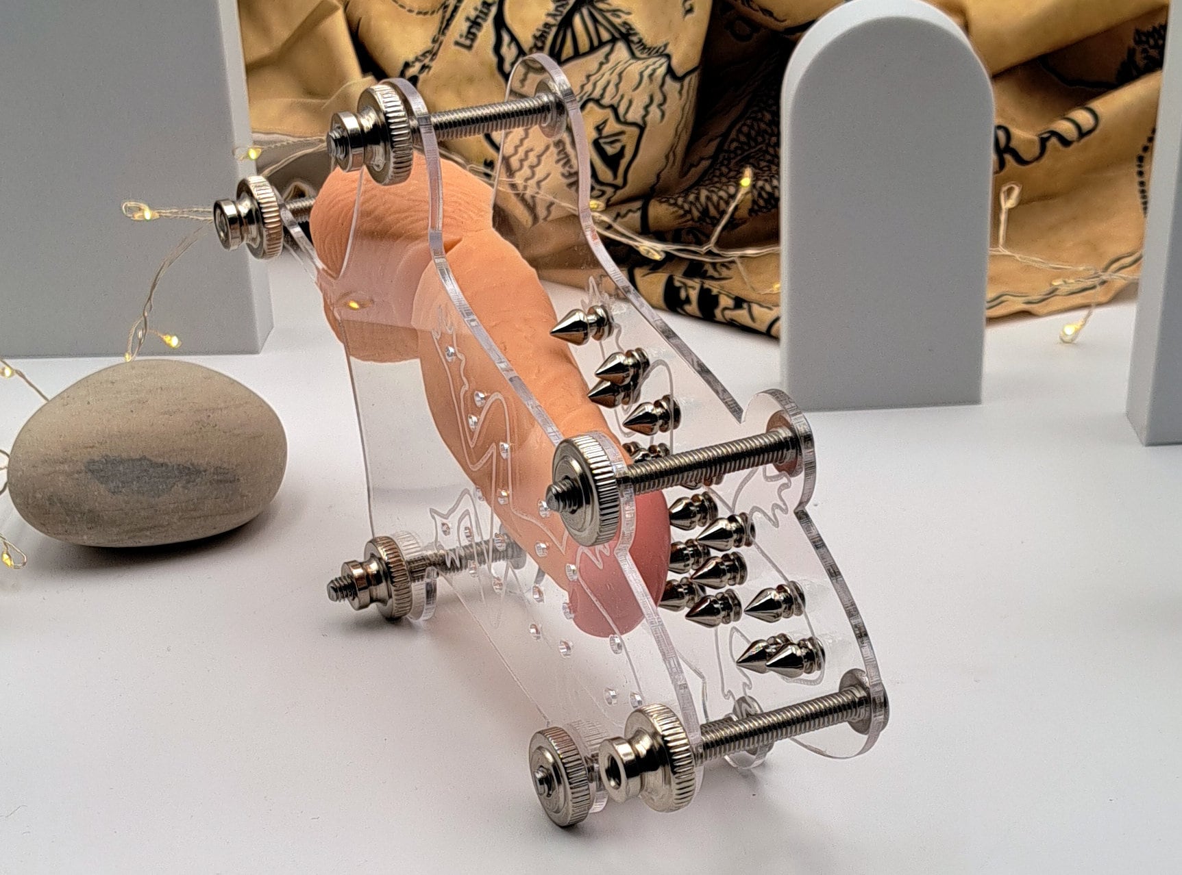 CBT Ball Stretcher Spiked Crusher Male Splitter BDSM Bondage Device ...