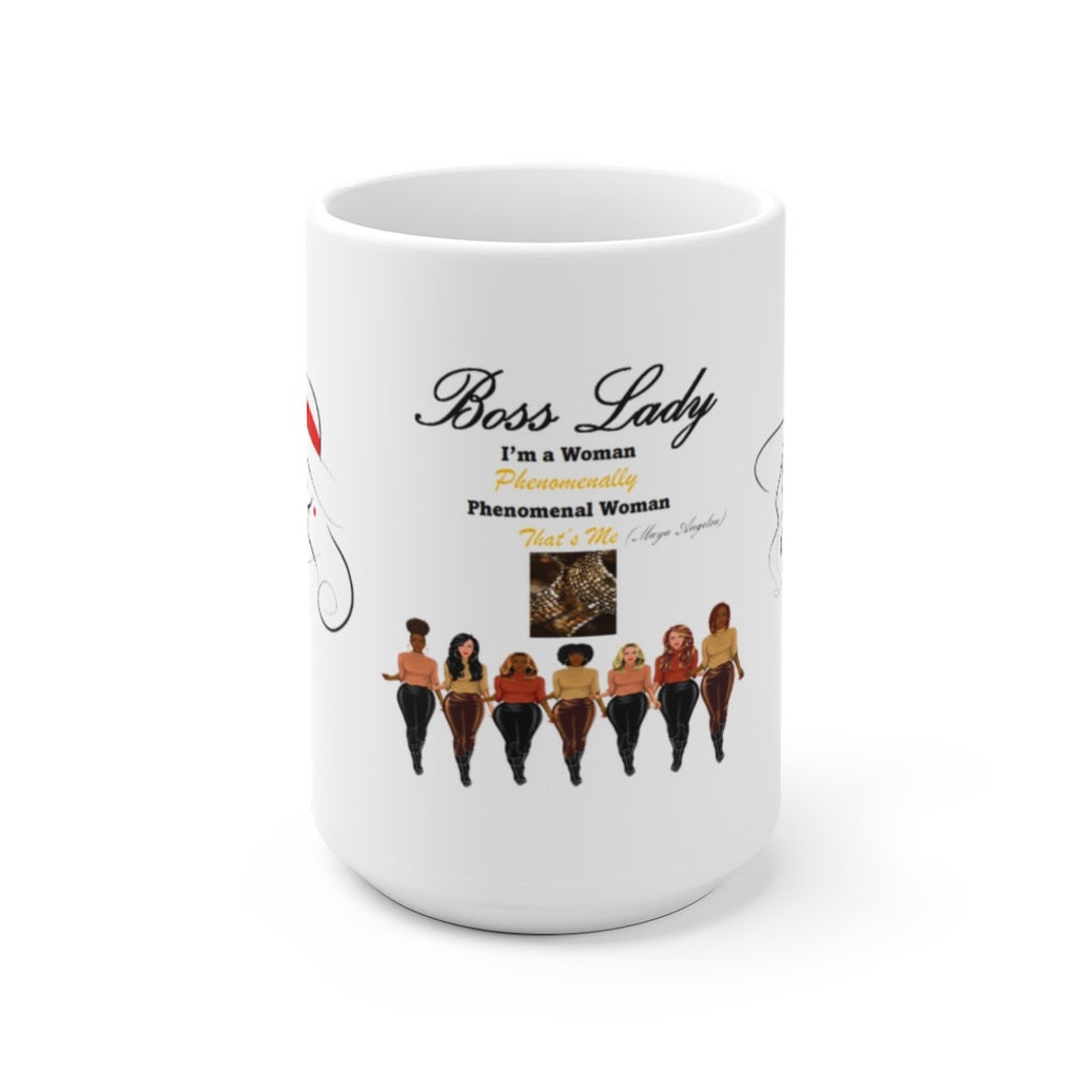 Boss Lady White Ceramic Mug - 2 Sizes - Etsy