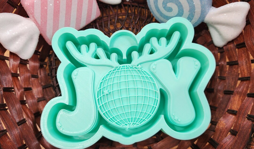 Joy Reindeer Disco Ball SILICONE Freshie Mold - Etsy