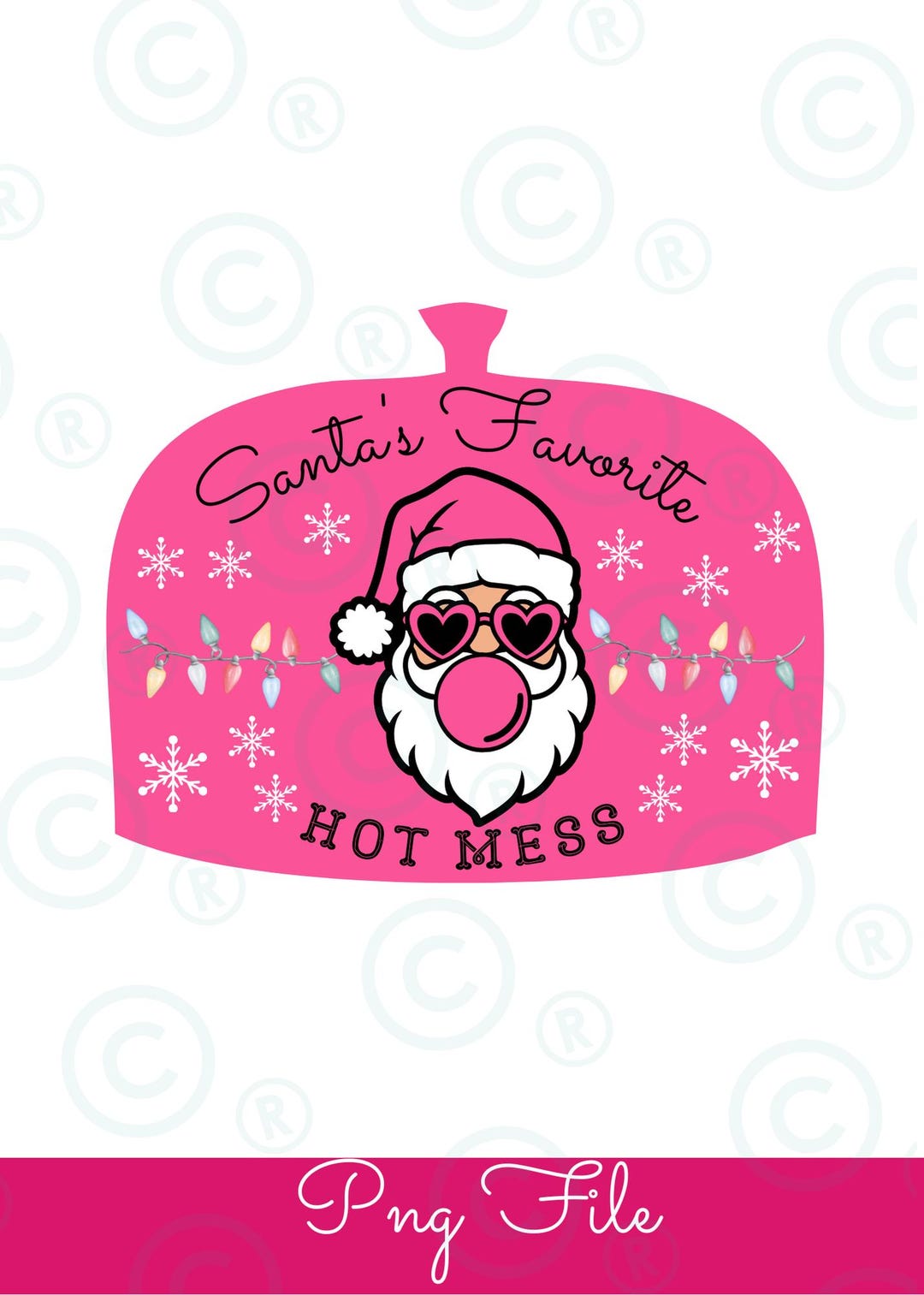 Retro Santa Hot Mess Digital Download for Freshie Cardstock for Trucker ...