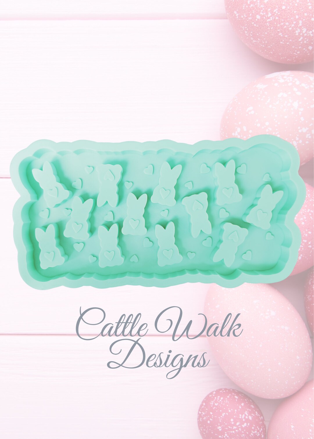 Wax Melt Easter Bunny With Heart Tail Silicone Mold - Etsy