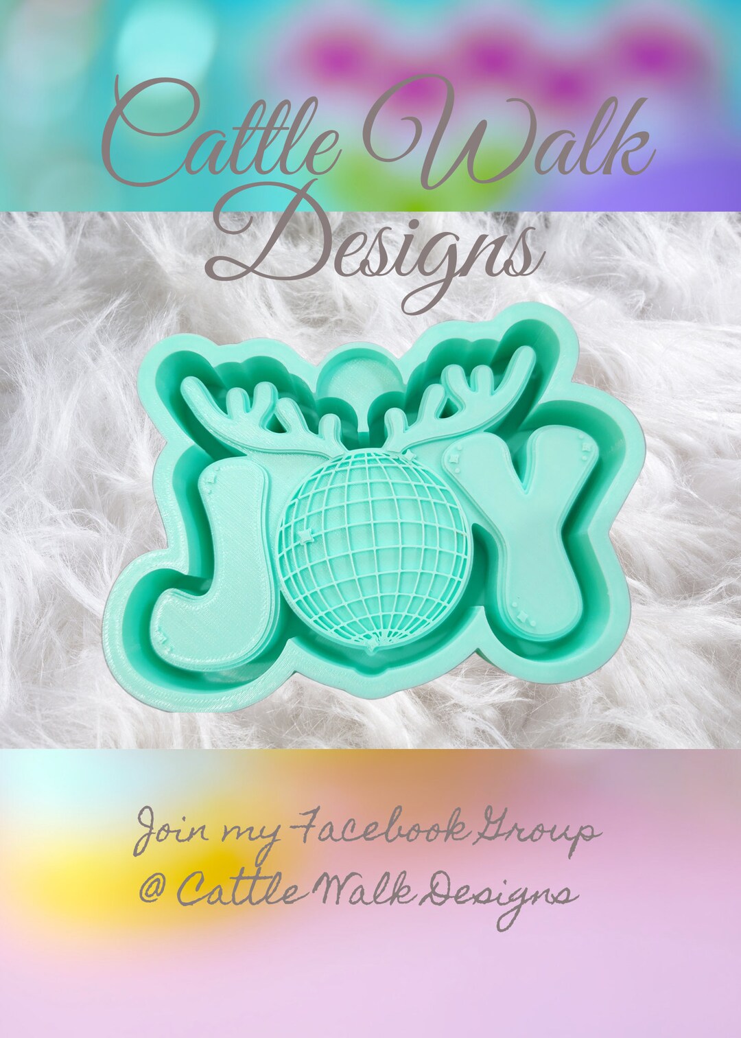 Joy Reindeer Disco Ball SILICONE Freshie Mold - Etsy