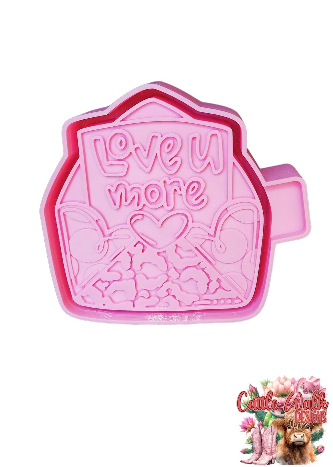 Love U More, Envelope, Heart, Leopard, Bubbles, Valentines SILICONE ...