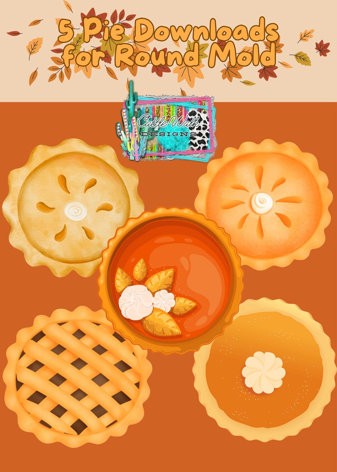 5 Pie Digital Download for Freshie Cardstock - Etsy