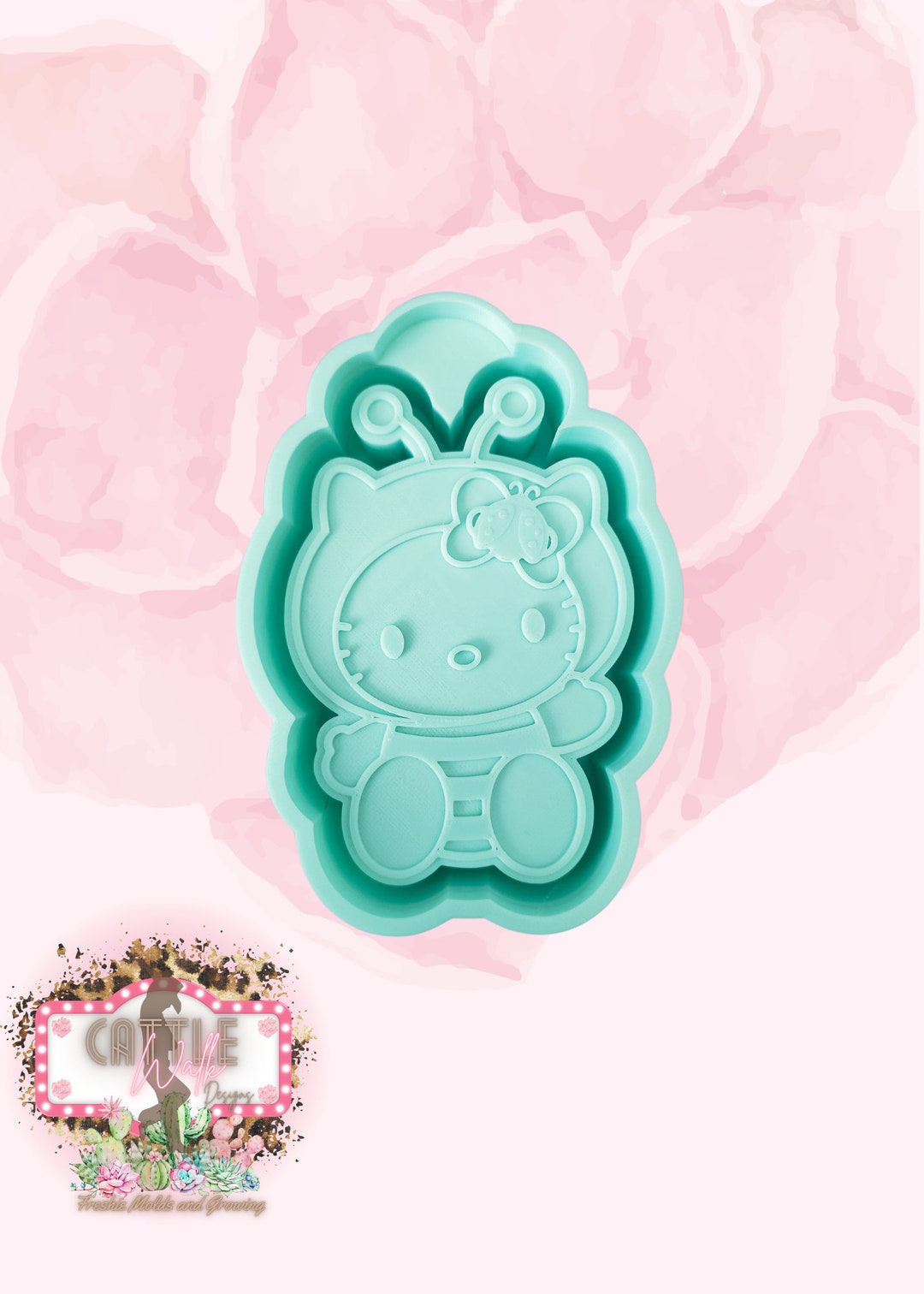 Bumble Bee Kitten With Lady Bug SILICONE Freshie Mold - Etsy
