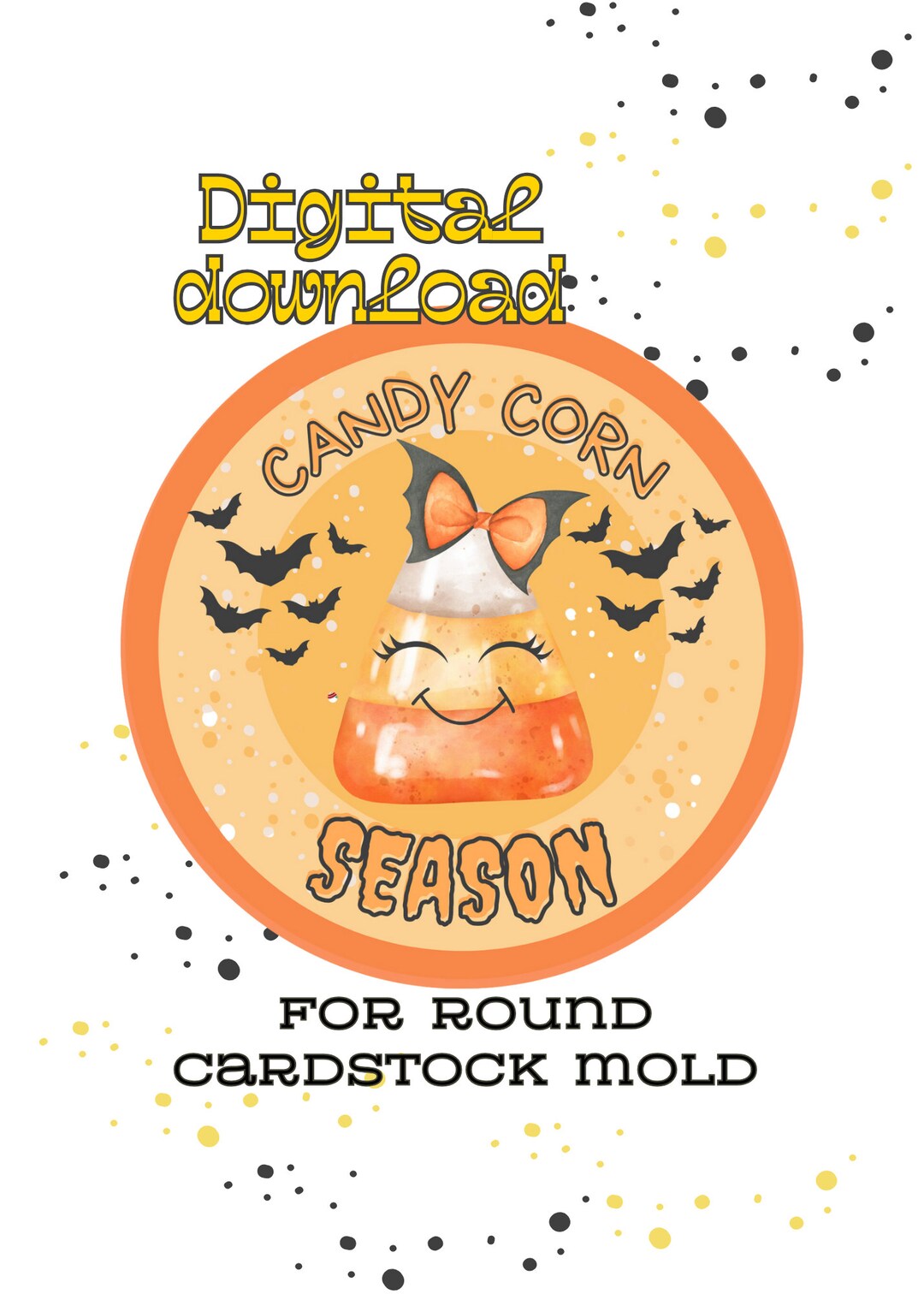 Candy Corn Season Halloween Digital Download for Freshie Cardstock - Etsy