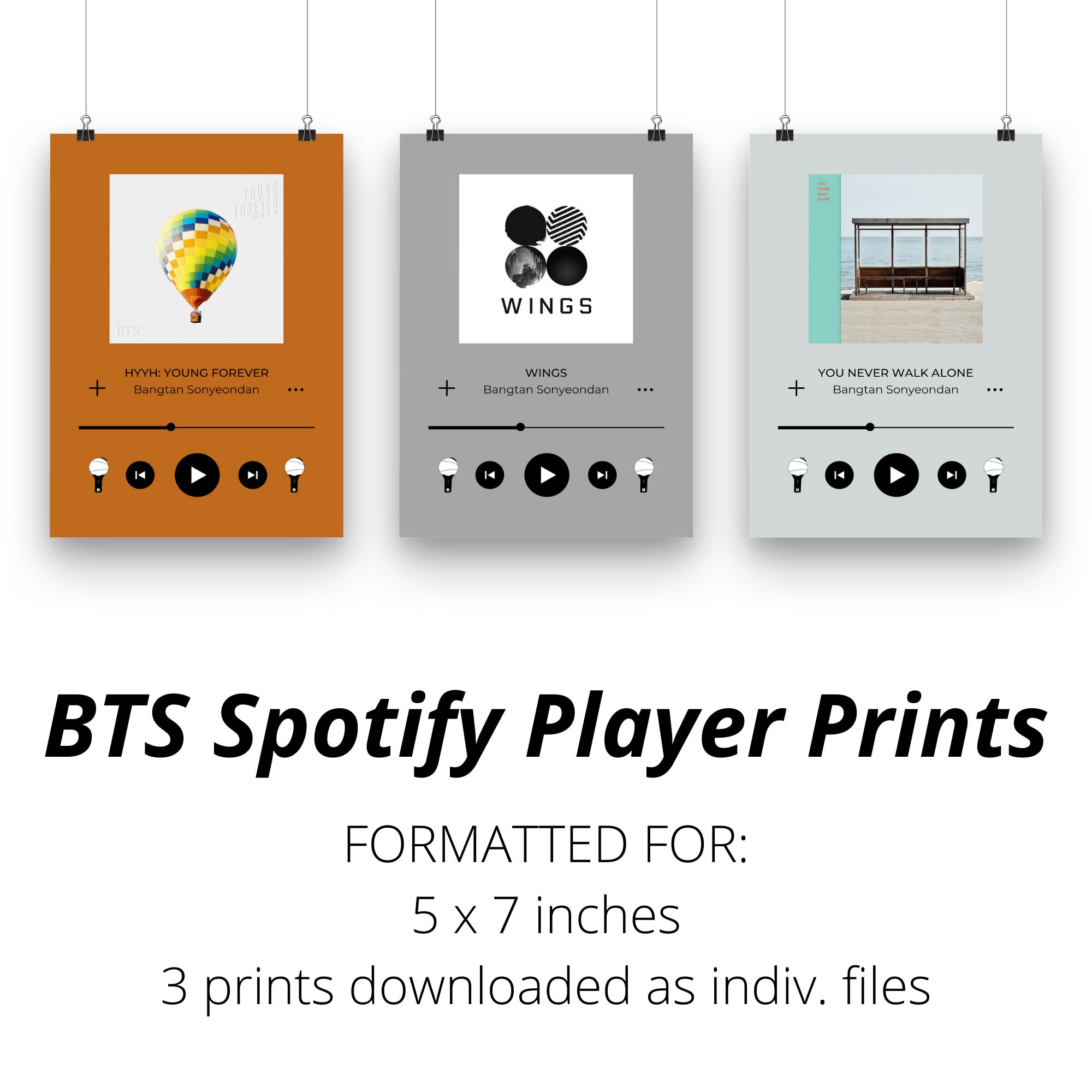 BTS Digital Spotify Music Player Prints - Etsy