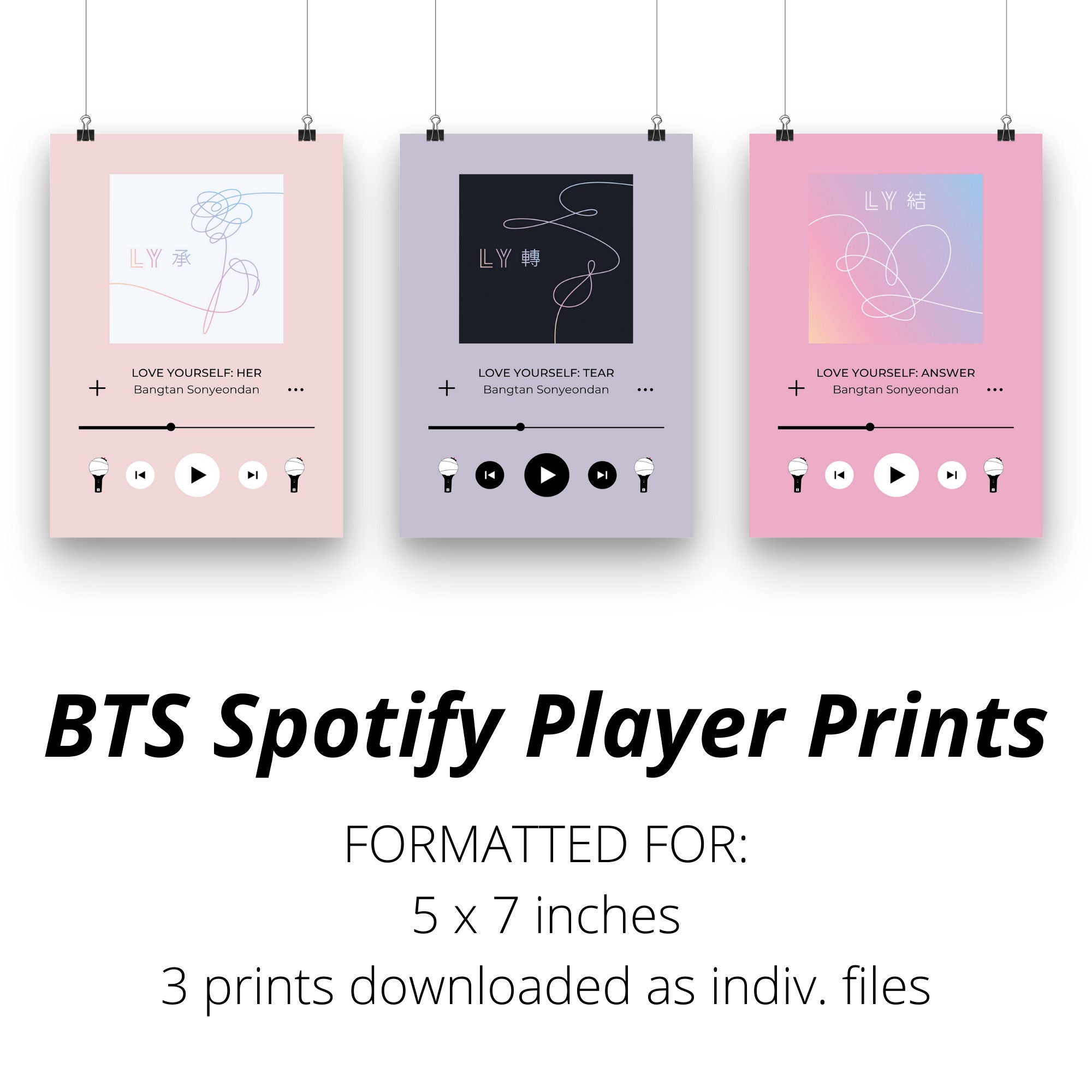 BTS Digital Spotify Music Player Prints - Etsy