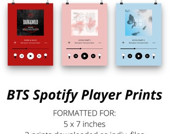 BTS Digital Spotify Music Player Prints - Etsy