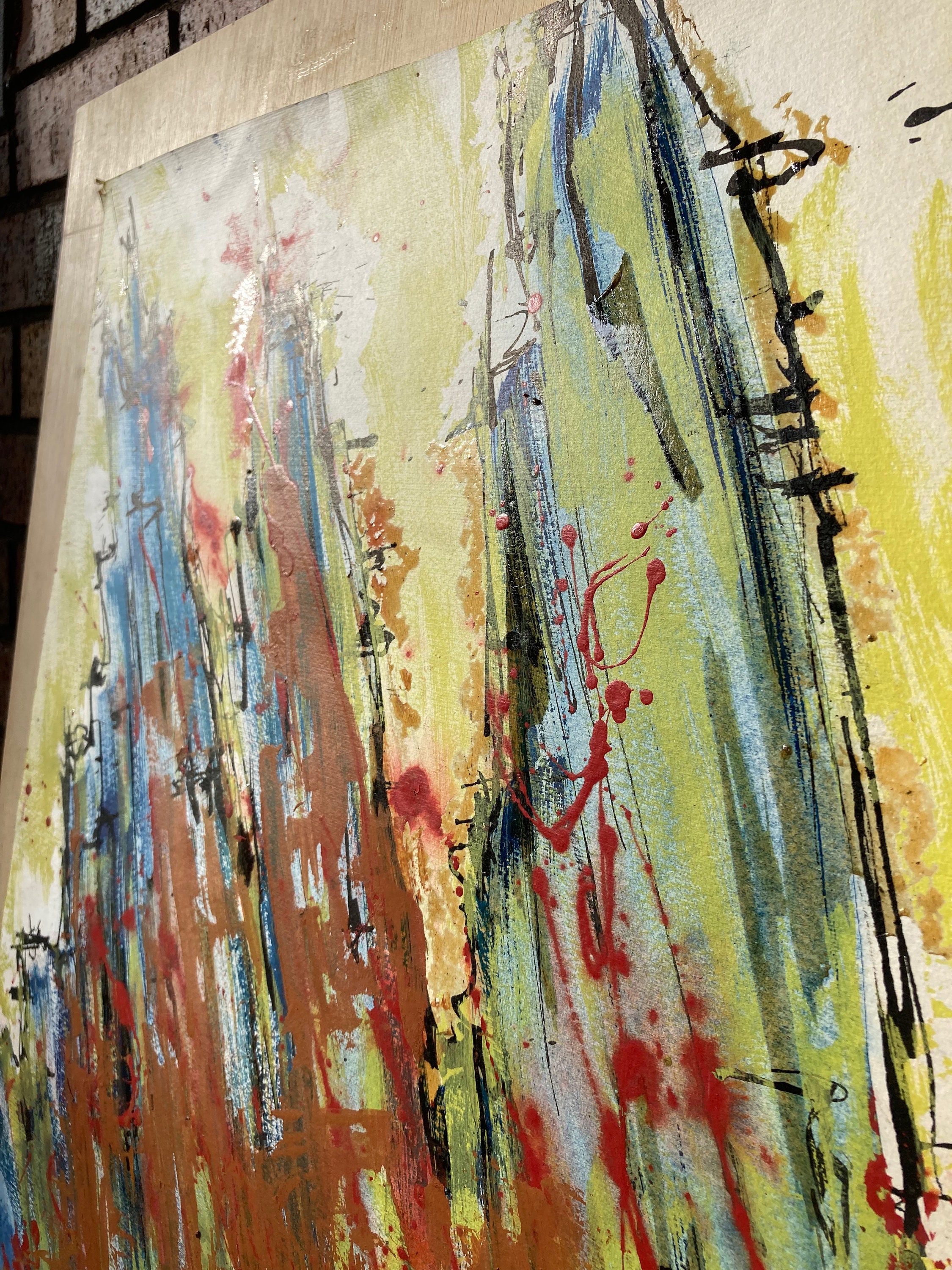 Construction Towers Abstract Modern Art on Paper - Etsy