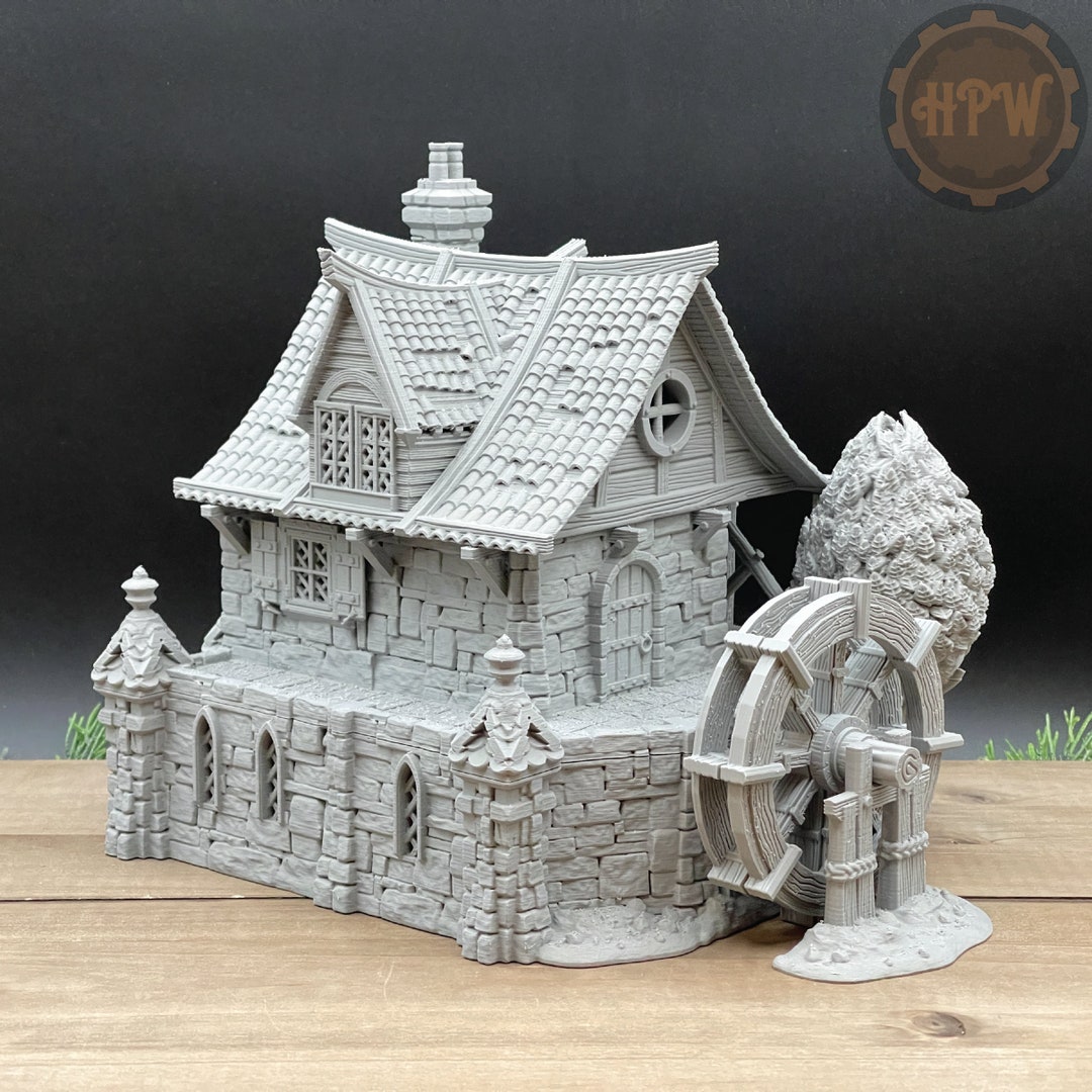 Watermill House | Wheel Homestead | Miniature Gaming Terrain Kit ...