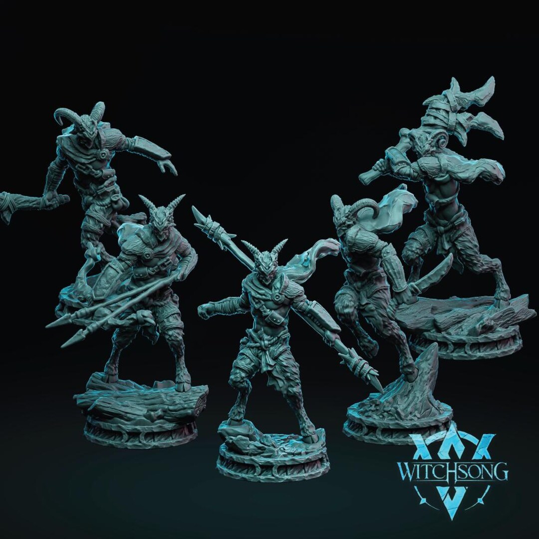 Satyr Soldiers of the Grove | 3D Resin Print | Witchsong Miniatures - Etsy