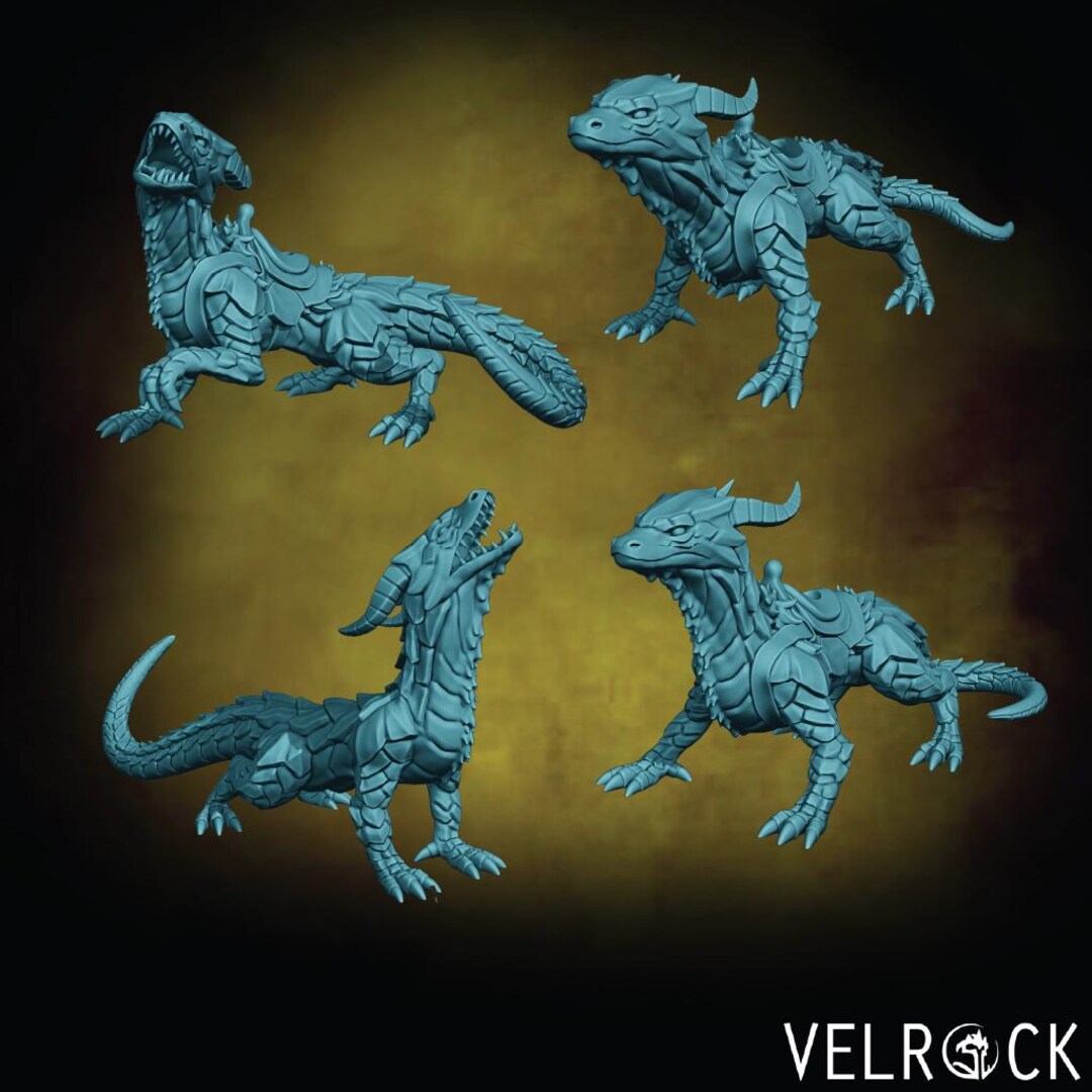 Drake Mounts | Dragon Miniature | Velrock Art | Company of Dragons | 3D ...