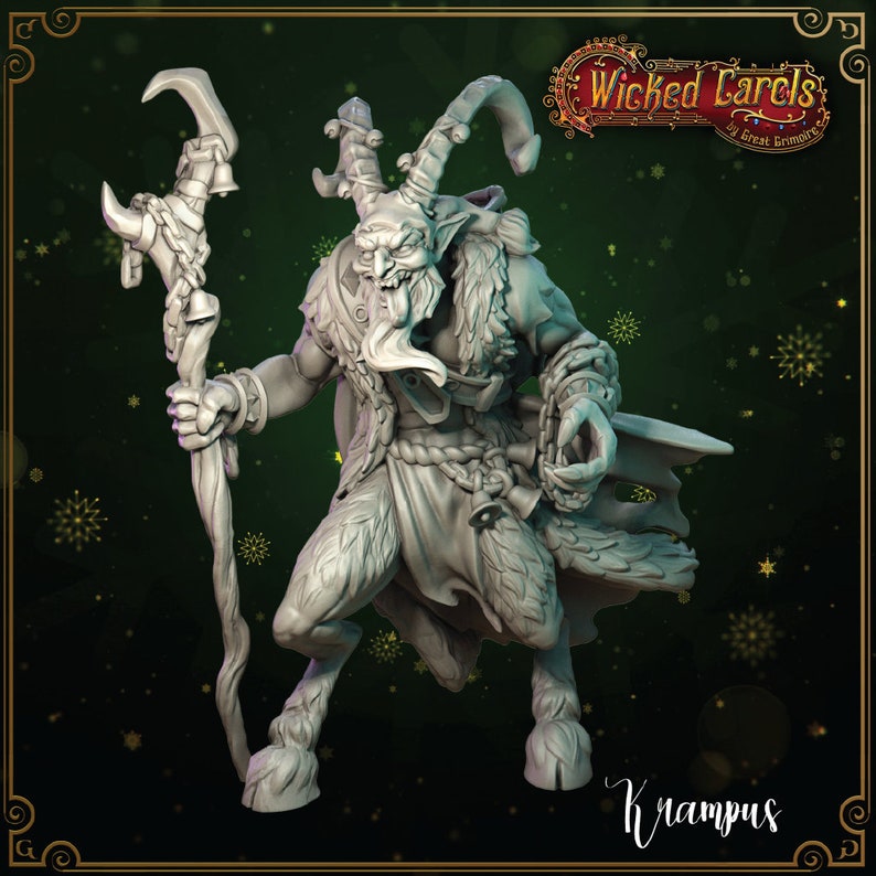 Krampus Mythic Miniature Great Grimoire Wicked Carols TTRPG D&D - Etsy