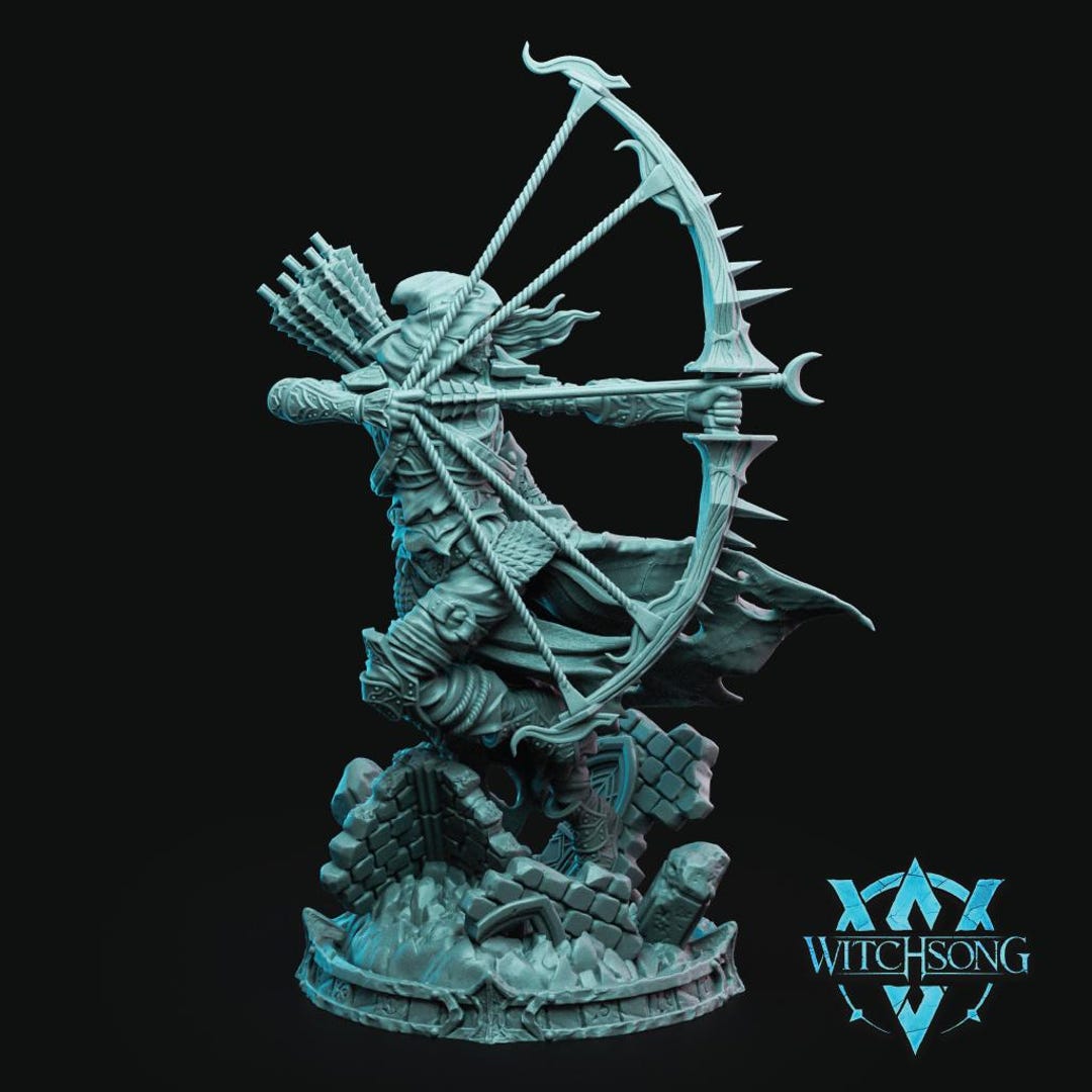 Archer, Lieutenant of the Lost | Undead Ranger Miniature | Witchsong ...