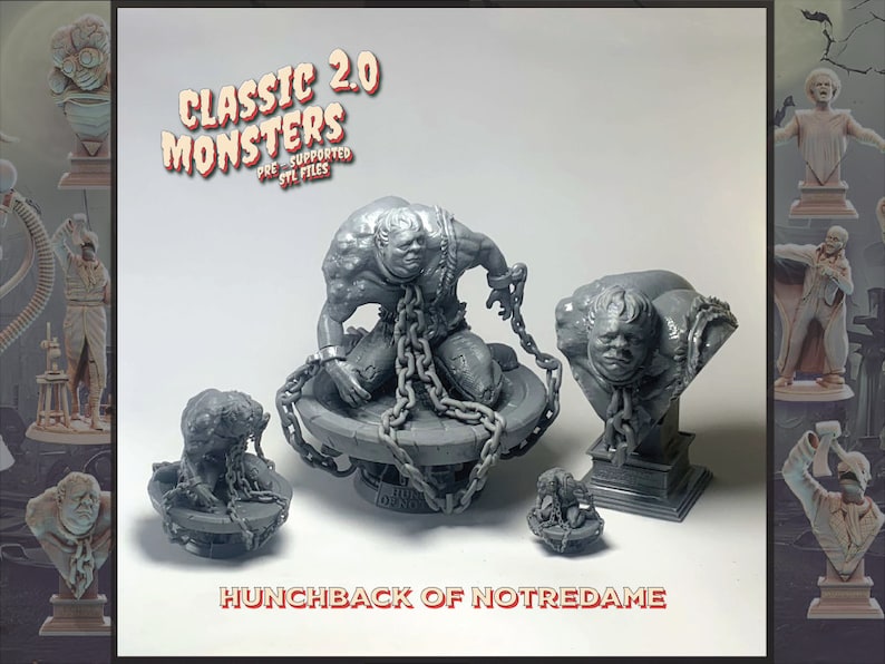 Hunchback of Notre Dame Monster Miniature Heroes & Beasts Classic Movie ...