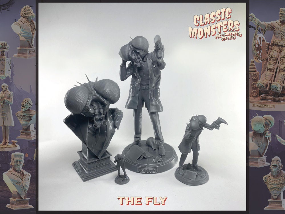 The Fly Monster Miniature Heroes & Beasts Classic Movie Monsters - Etsy
