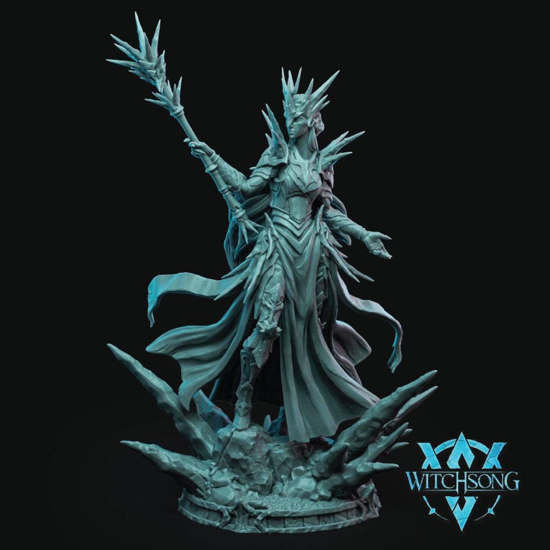 Frost Queen | Elemental Matriarch Miniature | Witchsong Miniatures | 3D ...