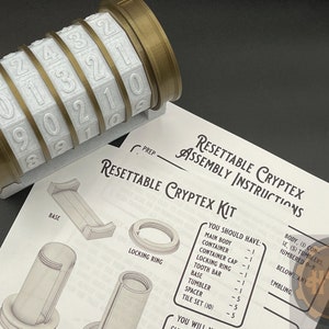 Resettable Cryptex | Lock Box | Puzzle Container | Secret Storage - Etsy
