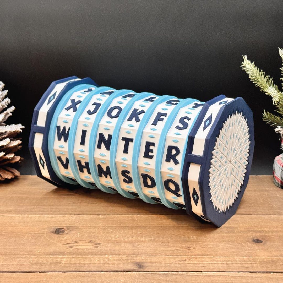 Winter Lockbox | Seasonal Puzzle Box | Secret Storage | 3D Filament ...