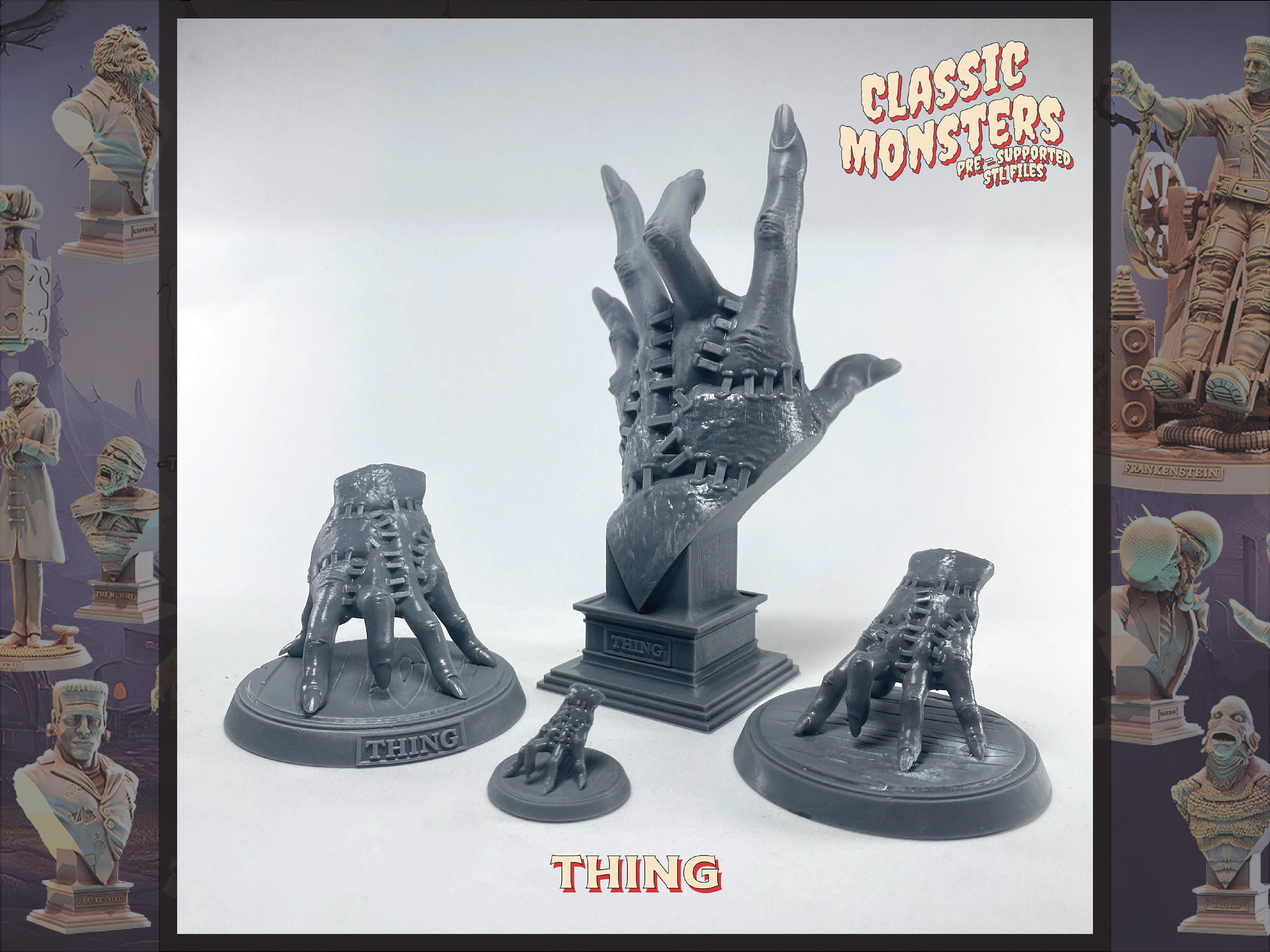 Thing Severed Hand Miniature Heroes & Beasts Classic Movie Monsters Dnd ...