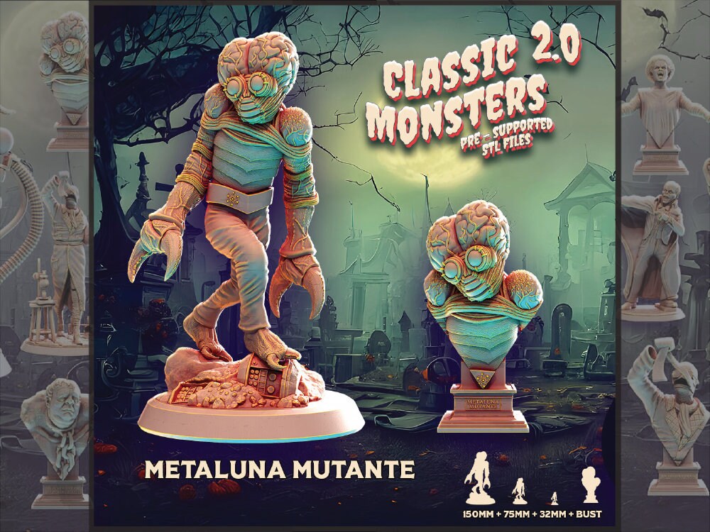 Metaluna Mutant Alien Miniature Heroes & Beasts Classic Movie Monsters ...