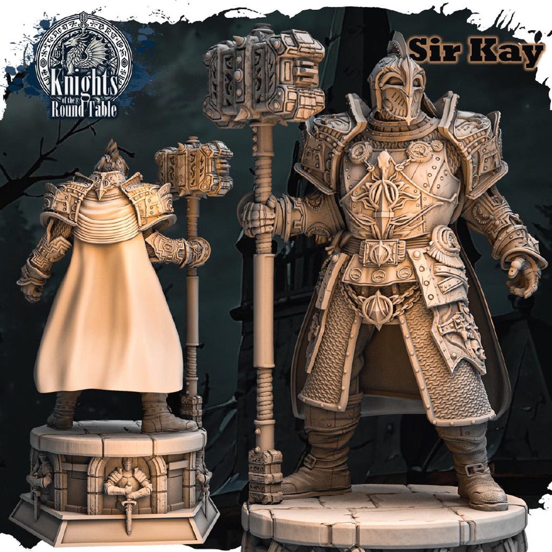 Sir Kay | Arthurian Knight Figurine | Haito | 3D Resin Print - Etsy