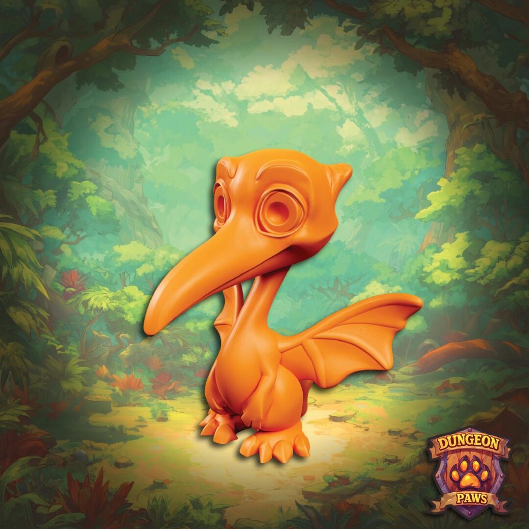 Donny the Pteranodon | Chibi Miniature | Dungeon Paws | Tiny Pals ...