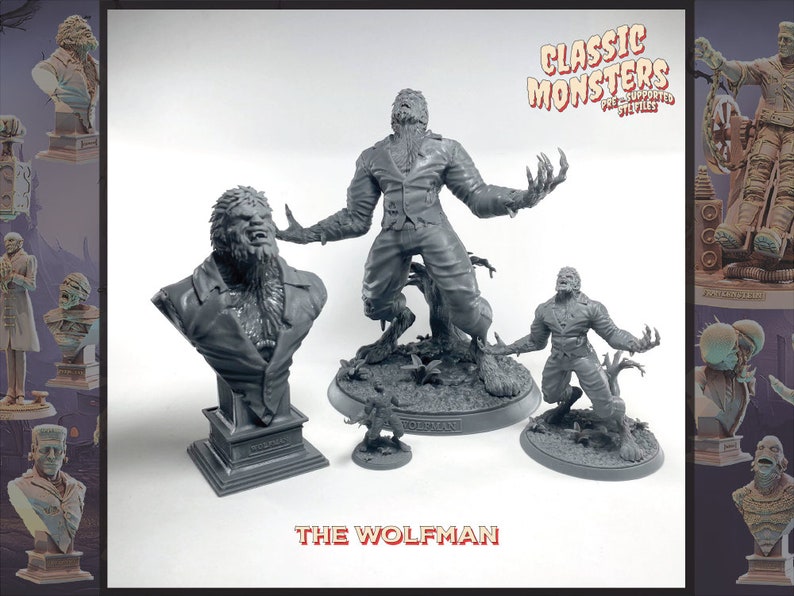 Wolfman | Werewolf Miniature | Heroes & Beasts | Classic Movie Monsters ...