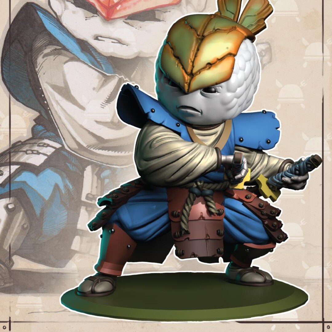 Shrimp Sushi Samurai Savory Soldier Food Fight Quirky Unlimited 3D ...