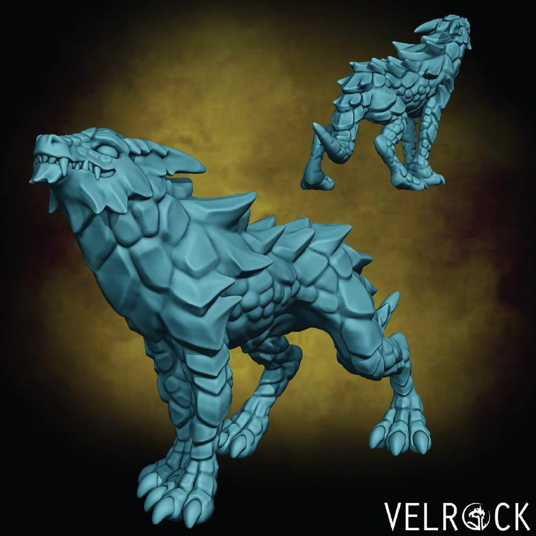 Dragon Hounds | Beast Miniature | Velrock Art | Company of Dragons 2 ...