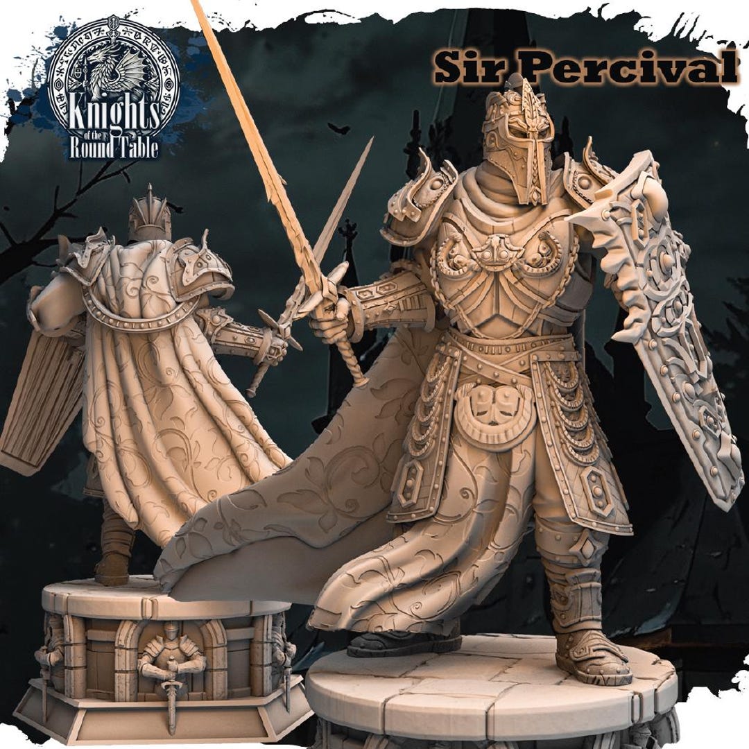 Sir Percival | Arthurian Knight Figurine | Haito | 1:12 Scale | 3D ...
