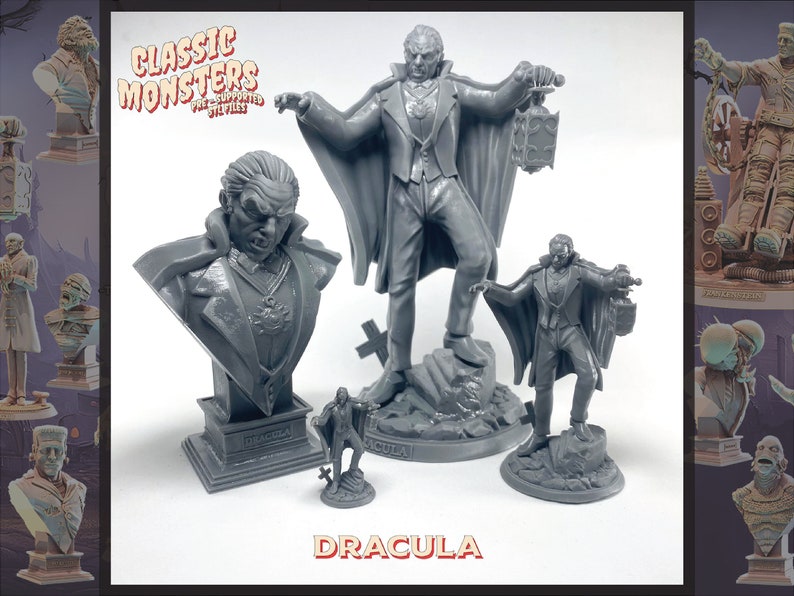 Dracula Bust Vampire Statue Heroes & Beasts Classic - Etsy